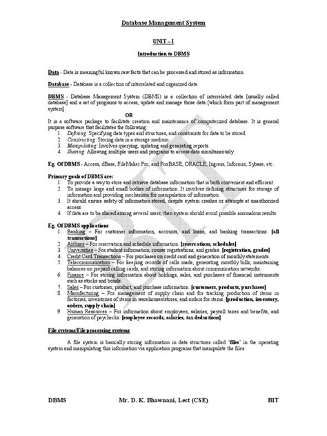 dbms notes by dinudinesh pdf object computer science databases