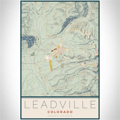 Leadville Colorado Map Print In Woodblock — Jace Maps