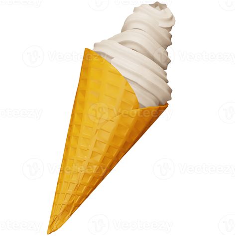 Ice Cream Cone 3d Rendering Isometric Icon 16326164 Png