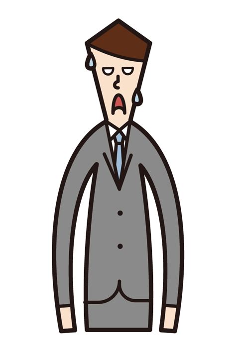 嫌そうな顔をする人（男性）のイラスト フリーイラスト素材集 Kukukeke