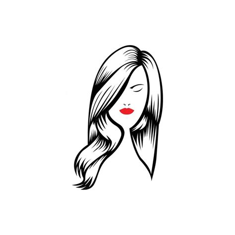 Premium Vector Silhouette Of A Beautiful Woman With Long Hair