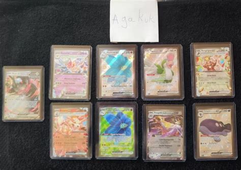 Lot Carte Pokemon 9 Cartes Ex Ultra Rare Bloc Écarlate Et Violet Neuf