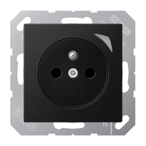 Jung Home Socket Energy French Belgian System Safety Matt Snow