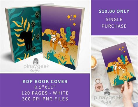 8 5x11 Friendly Tiger King Kdp Book Cover 120 Pages White Full