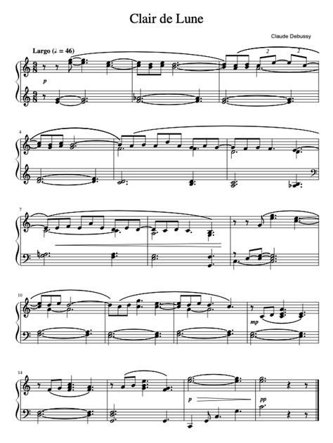 Debussy Sheet Music