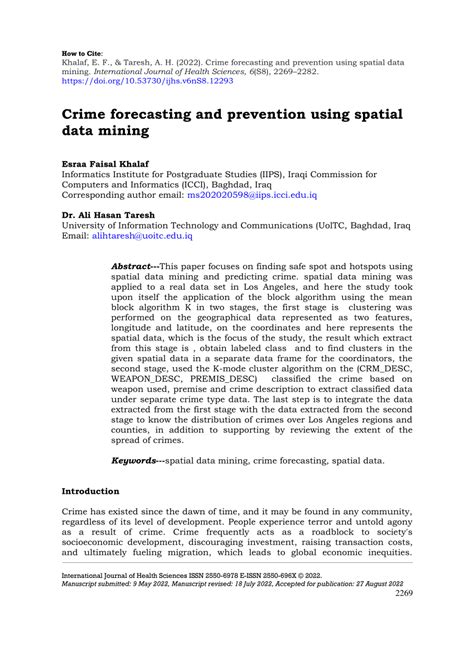 Pdf Crime Forecasting And Prevention Using Spatial Data Mining