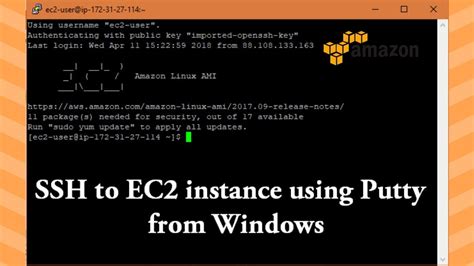 How To Ssh To Ec2 Linux Instance Using Putty Youtube