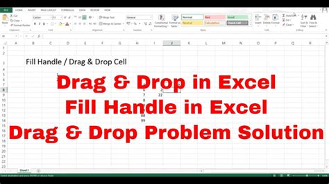 Drag Drop In Excel Fill Handle In Excel Drag Drop Problem