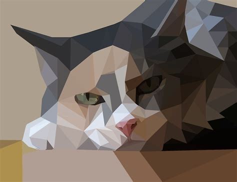 Polygon Art Cat By Polyart Redbubble
