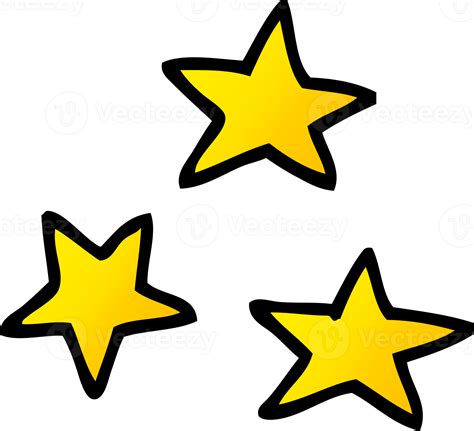 Png Gradient Illustration Cartoon Of Three Stars 36353205 Png