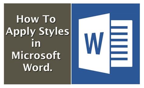 How To Apply Styles In Ms Word UPaae