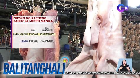 Presyo ng karneng baboy sa Metro Manila | Balitanghali - YouTube