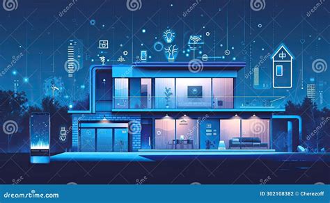 Illustration Of A Smart Home Stock Illustration Illustration Of