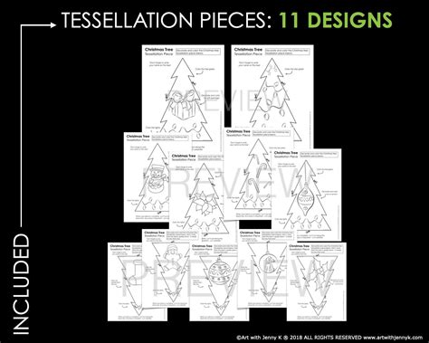 Printable Tessellation Christmas Tree A Favorite Classroom Arts And Craft