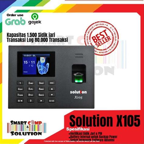 Jual Mesin Absen Sidik Jari Fingerprint Finger Print Solution X105