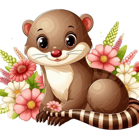 Premium Vector Cute Mongoose Vector Cartoon Illustration