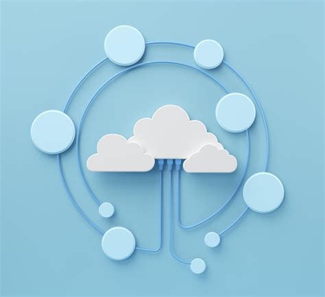Premium Photo Concept Of Cloud Computing White Cloud Symbol Connect