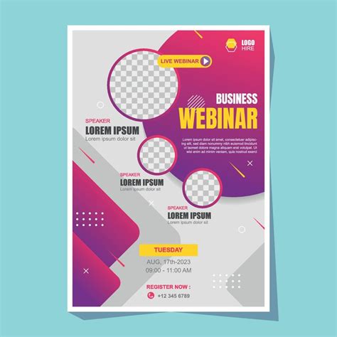 Business Webinar Poster 17495801 Vector Art At Vecteezy
