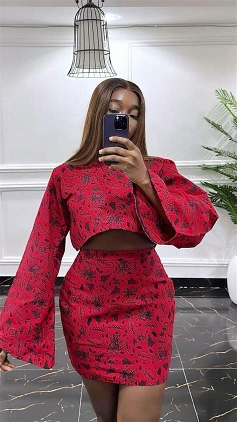 African Print Two Piece Skirt And Crop Top African Print Summer Dress