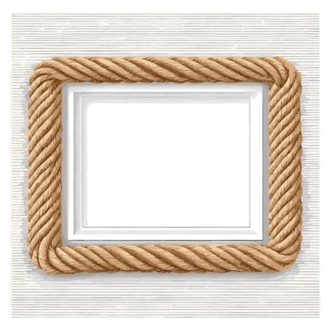 Premium Vector Rustic Rope Frame Vector