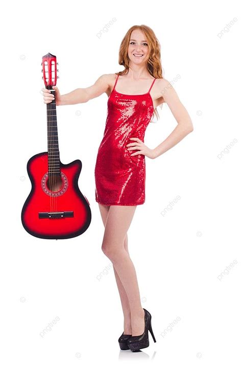 Guitar Player Isolated On White Background And Picture For Free
