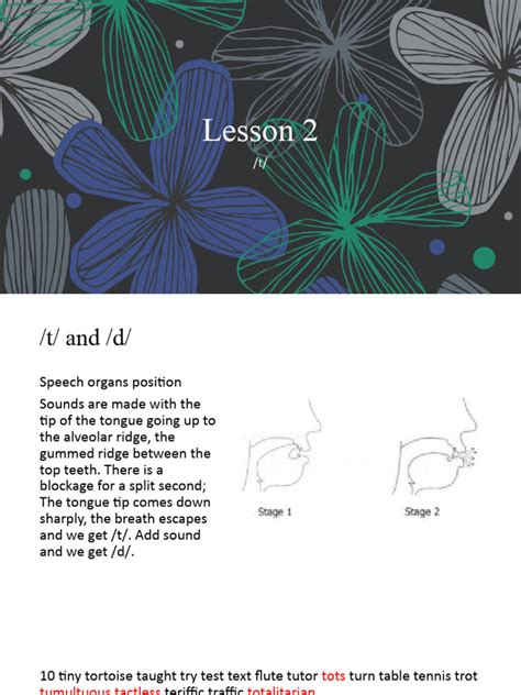 Lesson 2plosive Consonants T And D Pdf