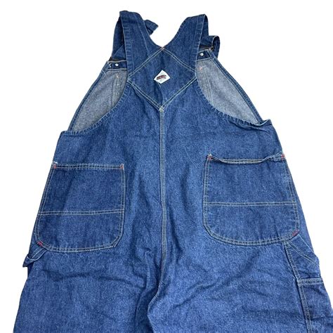 Vintage Big Mac Denim Bib Overalls Mens 40x32 Blue W Gem