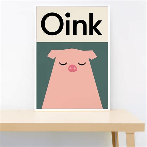 Oink wall print – Lorna Freytag Illustration