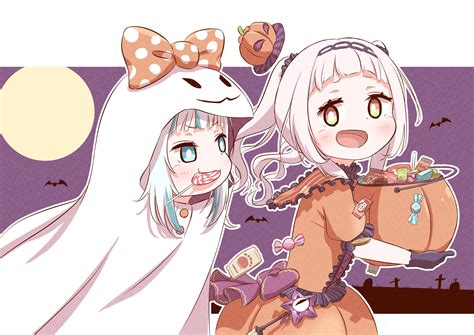 Gawr Gura And Murasaki Shion Hololive And More Drawn By Kiwami Danbooru