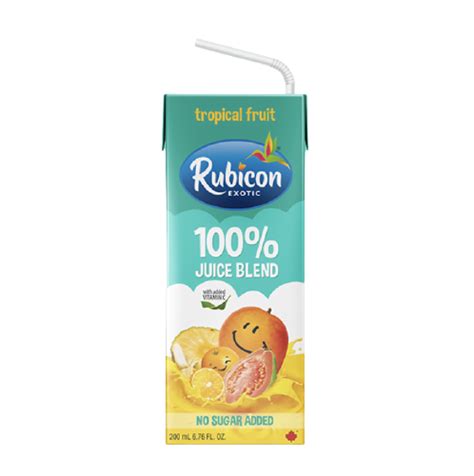 Rubicon Nsa Tropical Fruit Juice Multipack Of 4 No Sugar Added 200 Ml