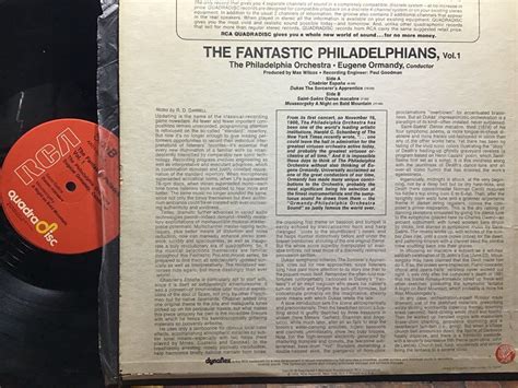 Lp Eugene Ormandy Philadelphia Orchestra Oop Quadraphonic Vinyl Record Anubis Classical