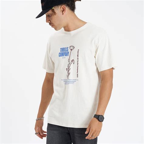 Hemp Natural Effects Merch Fit T Shirt White Neverland Neverland Store