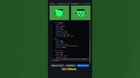 Css Battle 177 Frankenstein Solution Youtube