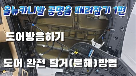 올뉴카니발 공명음 잡기 도어완전탈거분해 도어방음 하기 Youtube