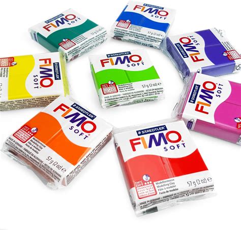 Fimo Soft And Effect Polymer Oven Modelling Clay 57g Set Of 8 Purple Tones