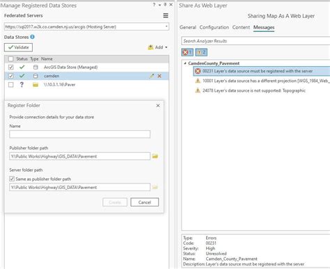 Register Data Source With Server Esri Community