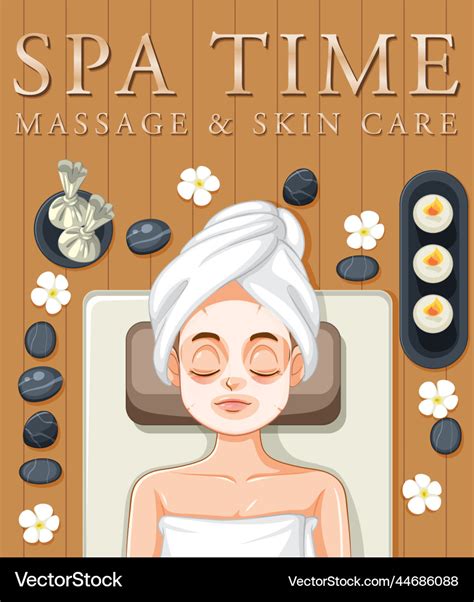 Spa Massage And Skincare Poster Design Royalty Free Vector