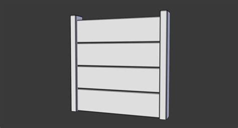 콘크리트 울타리 하나 3d 모델 5 Obj Fbx Dae Blend 3ds Free3d