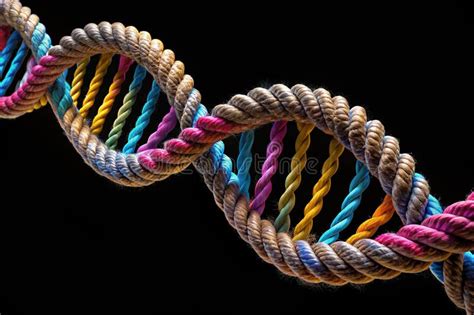 Intricate 3d Render Of A Dna Helix Knot A Symbolic Representation Of Genetic Complexity For