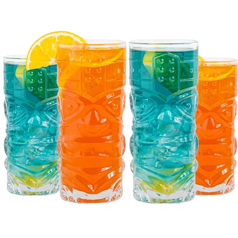 Tiki Tropical Cocktail Glass Set Of 2 Sipologie