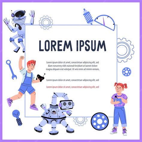 Premium Vector Banner For Advertising Robotics And Programming School