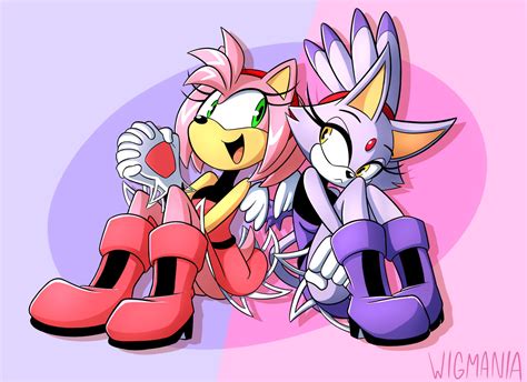 Amy And Blaze By Wigmania On Deviantart