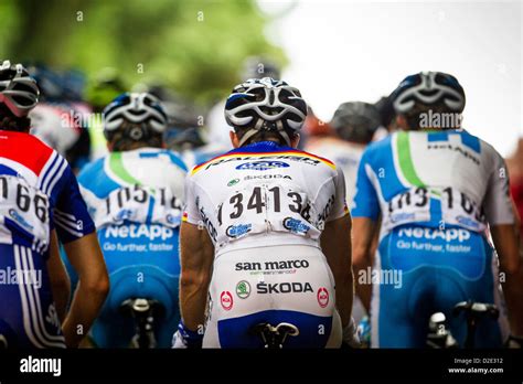 The Rear Of Evan Oliphant Of Team Raleigh Gac In The Peloton On Stage 8 Of The 2012 Tour Of