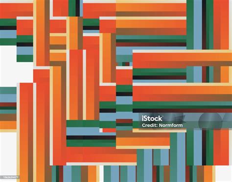 Generative Design Artwork Of Abstract Vector Generated Shapes Composition Stock Illustration