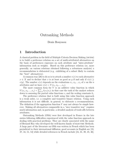pdf outranking methods