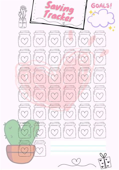 Savings Tracker Printable Paper Trail Design Artofit