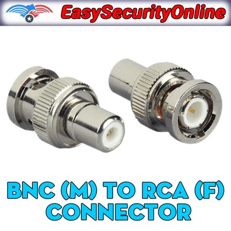 Cctv Connector Bnc Adapter Bnc Male To Rca Female Connectors Rg59 For Security Camera System