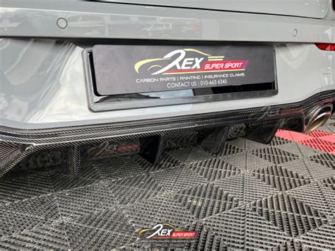 Golf Mk8 Gti R Line Rear Diffuser Max Carbon Rexsupersport