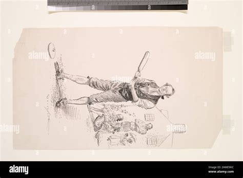 The Knickerbockers At Practice Title From Americas National Game Broken Edges The