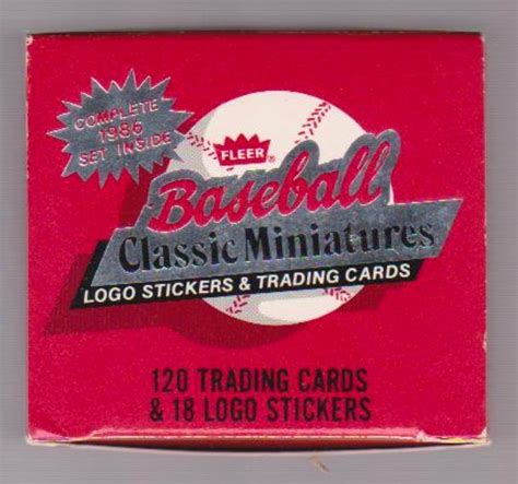 1986 Fleer Baseball Classic Miniatures 120 Card Factory Set Property Room